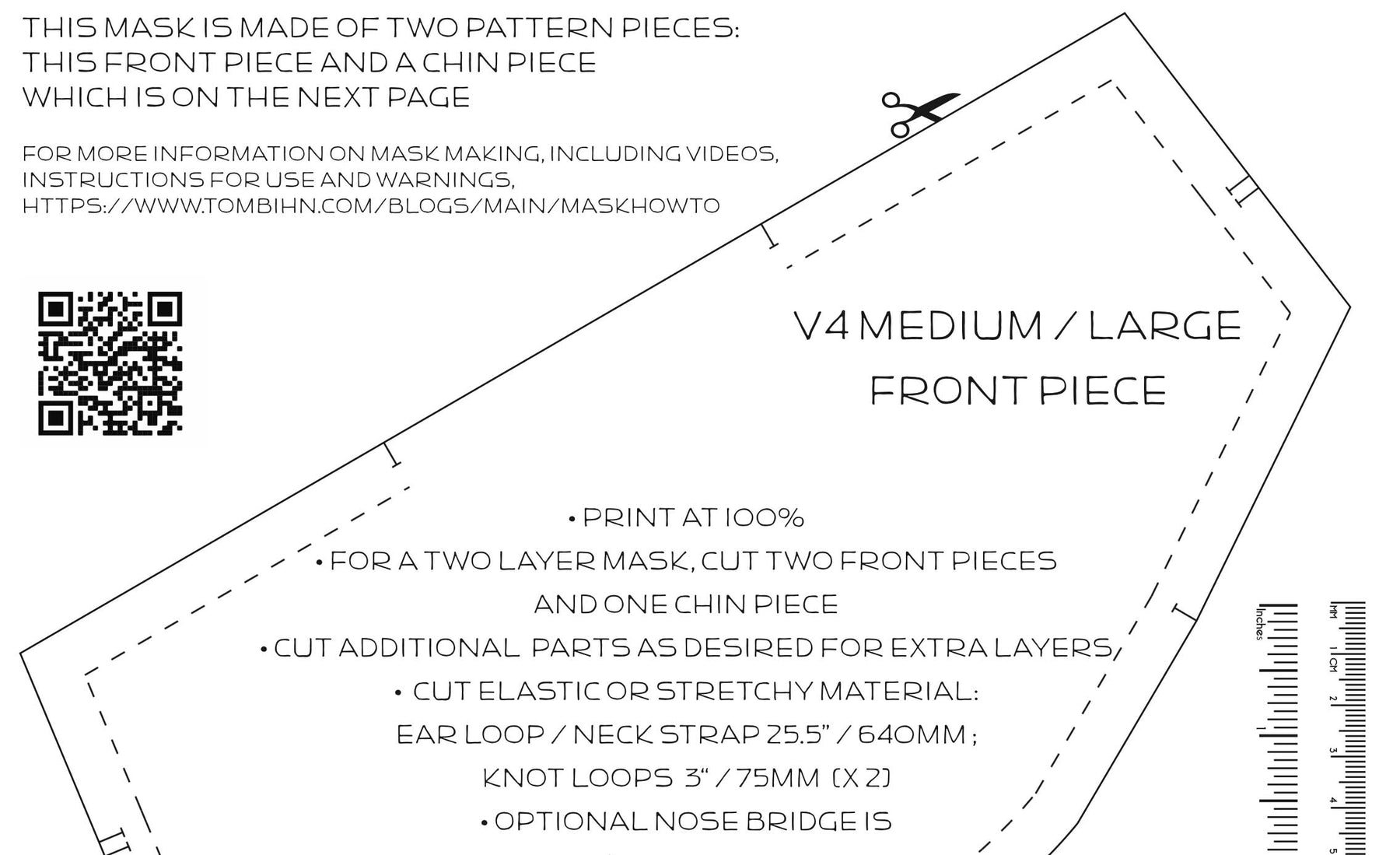 Download the TOM BIHN V4 / V6 Reusable Cloth Mask Pattern
